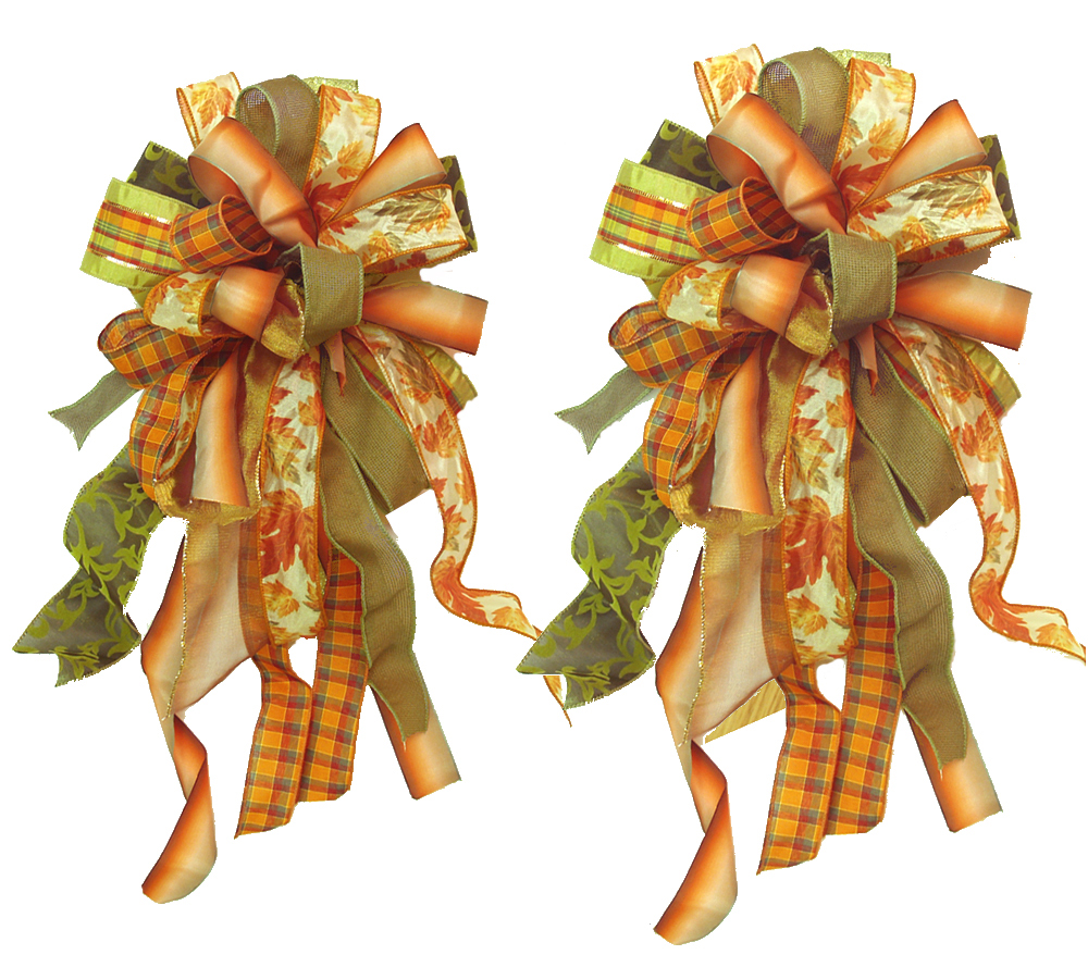 How To Make A Fall Multi Ribbon Bow With Raffia {with Video } Atelier